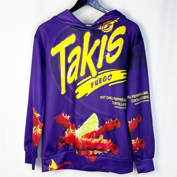 Shirts | Euc Takis Fuego Hoodie Unisex Size Small In Mens Sizing | Poshmark